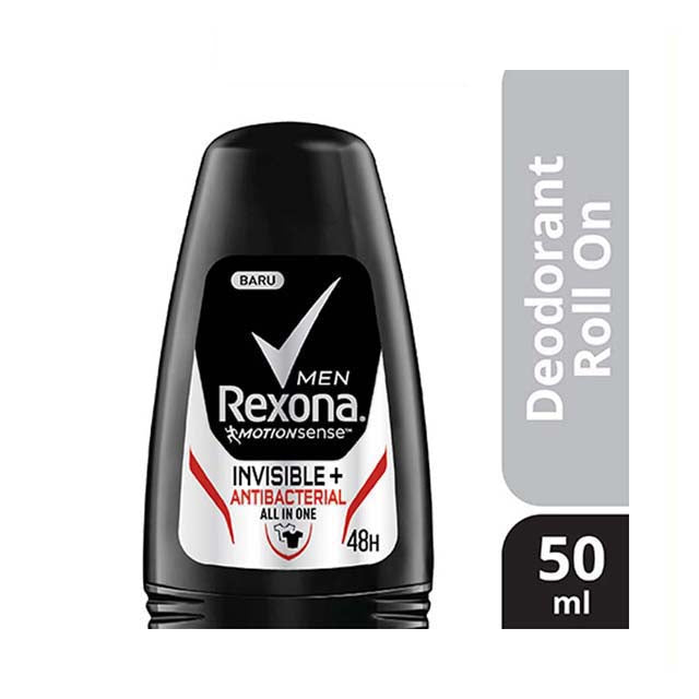REXONA MEN DEODORANT ROLL ON ADVANCED PROTECT INVISIBLE+ANTIBACTERIAL