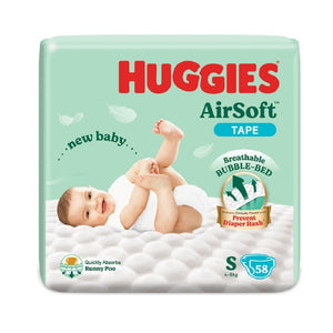 HUGGIES AIR SOFT DIAPERS S 58S
