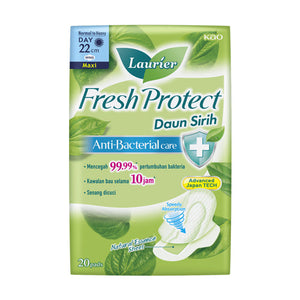 LAURIER FRESH PROTECT DAUN SIRIH DAY 22CM MAXI WING 20S